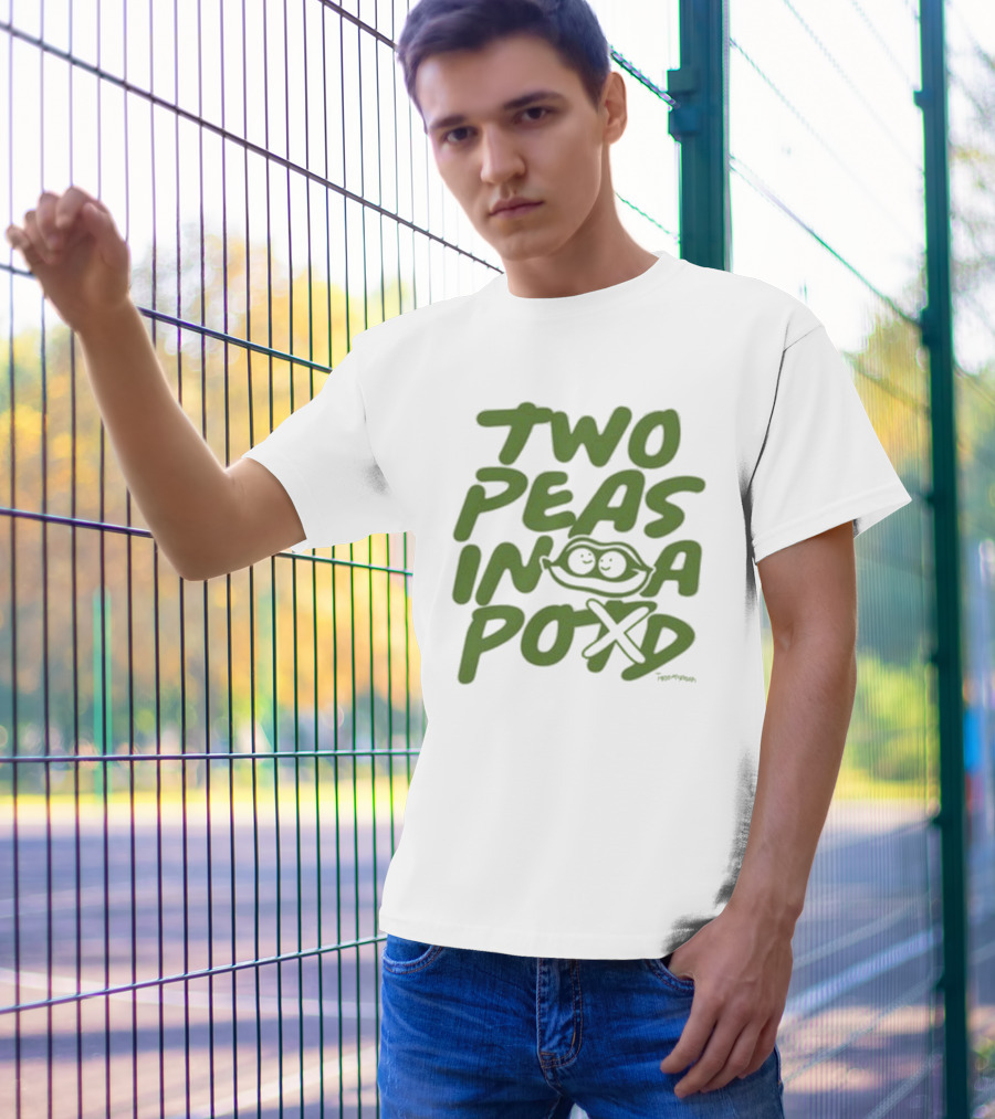 Two Peas In A Pod Tanner Smith Playful Pea Doodle T-Shirt