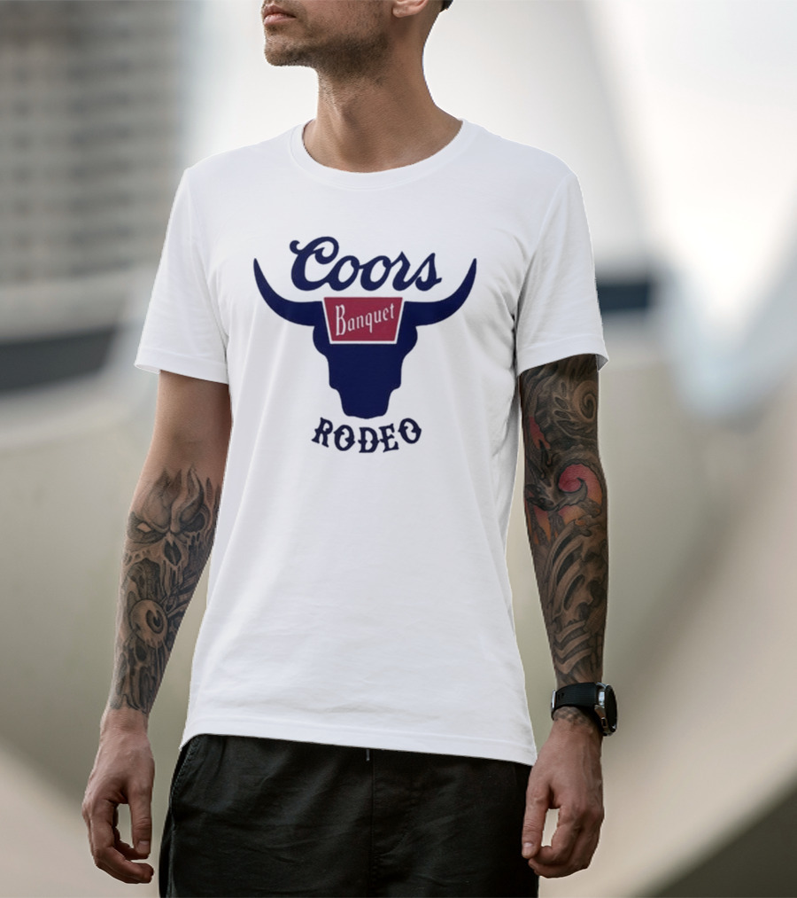 Coors Banquet Rodeo Tara Fabulousbutevil Bull Horns T-Shirt