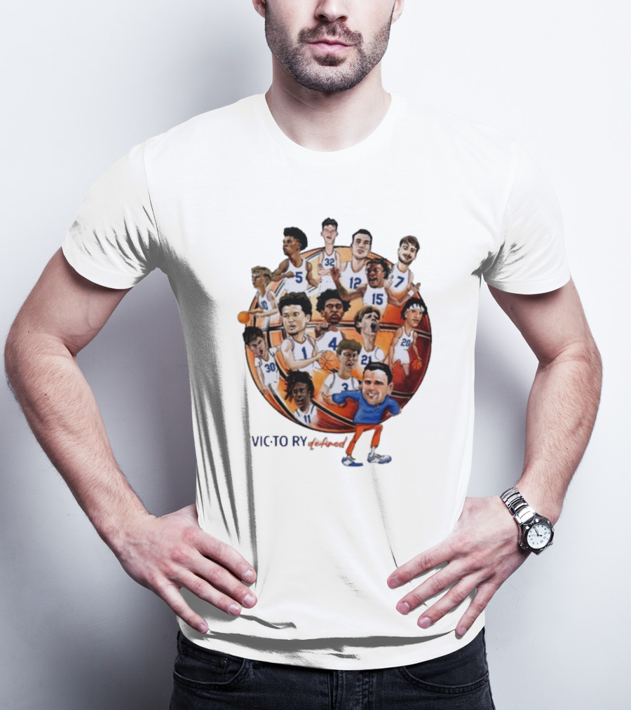 Victorious Gatorsmbk Florida Basketball Caricature Players Team Number 1 T-Shirt