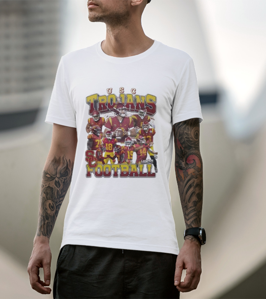 USC Trojans Football Legends Heavy Weight Players Collection T-Shirt
