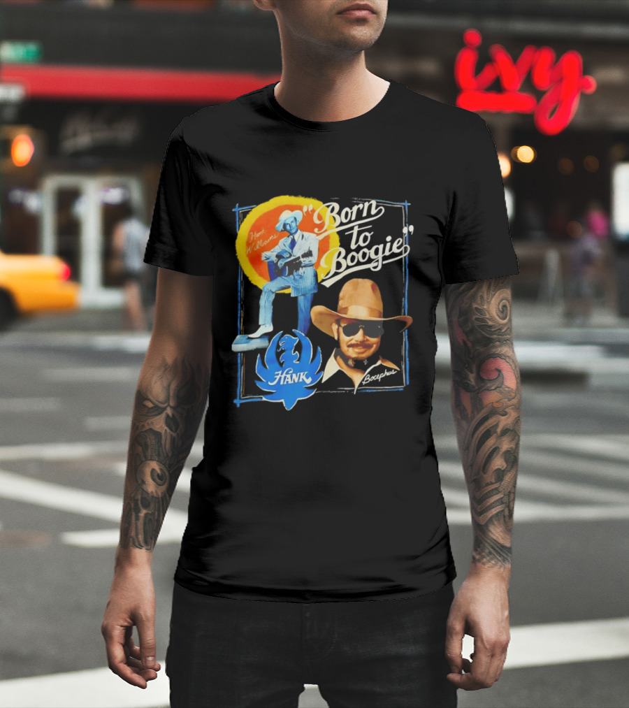Hank Williams Bocephus Born To Boogie Music Legends T-Shirt