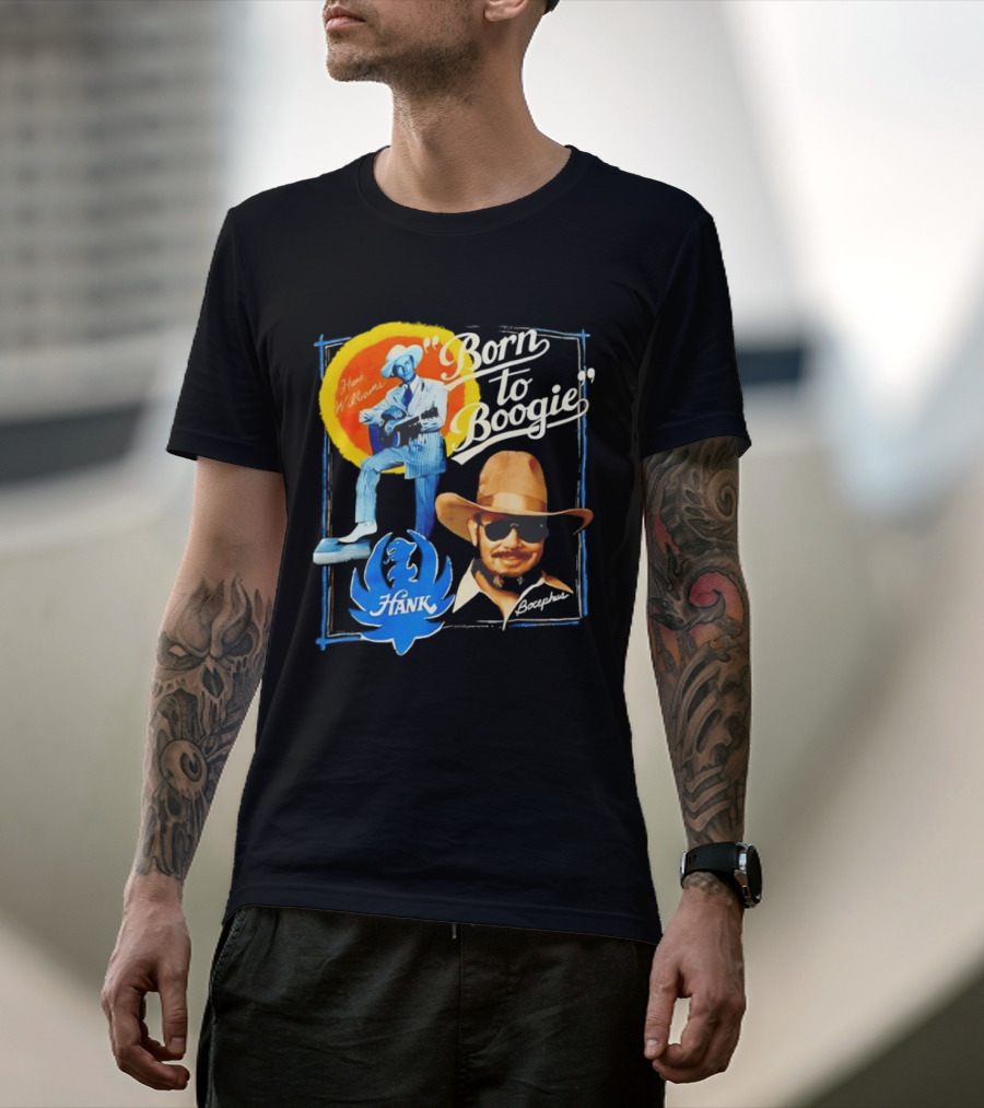 Hank Williams Bocephus Born To Boogie Music Legends T-Shirt