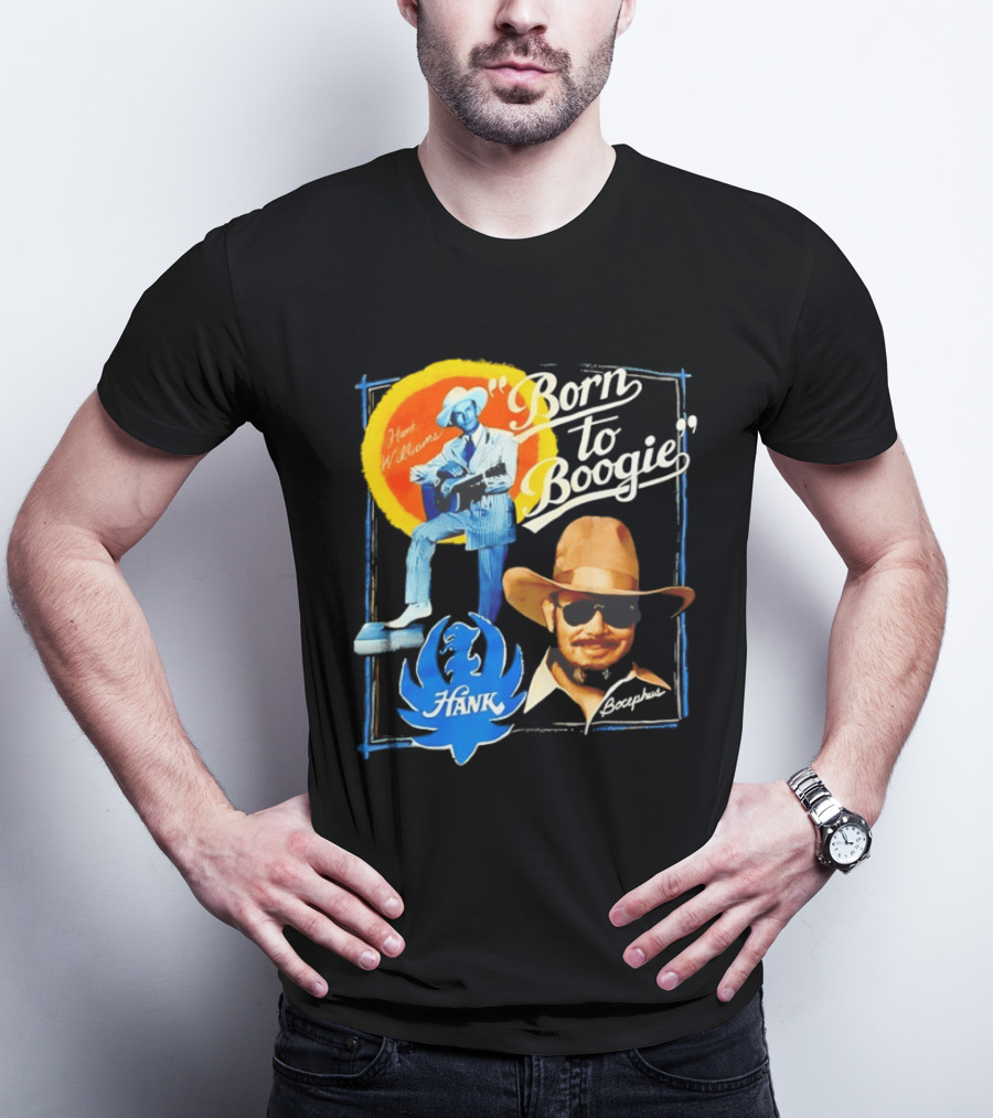 Hank Williams Bocephus Born To Boogie Music Legends T-Shirt