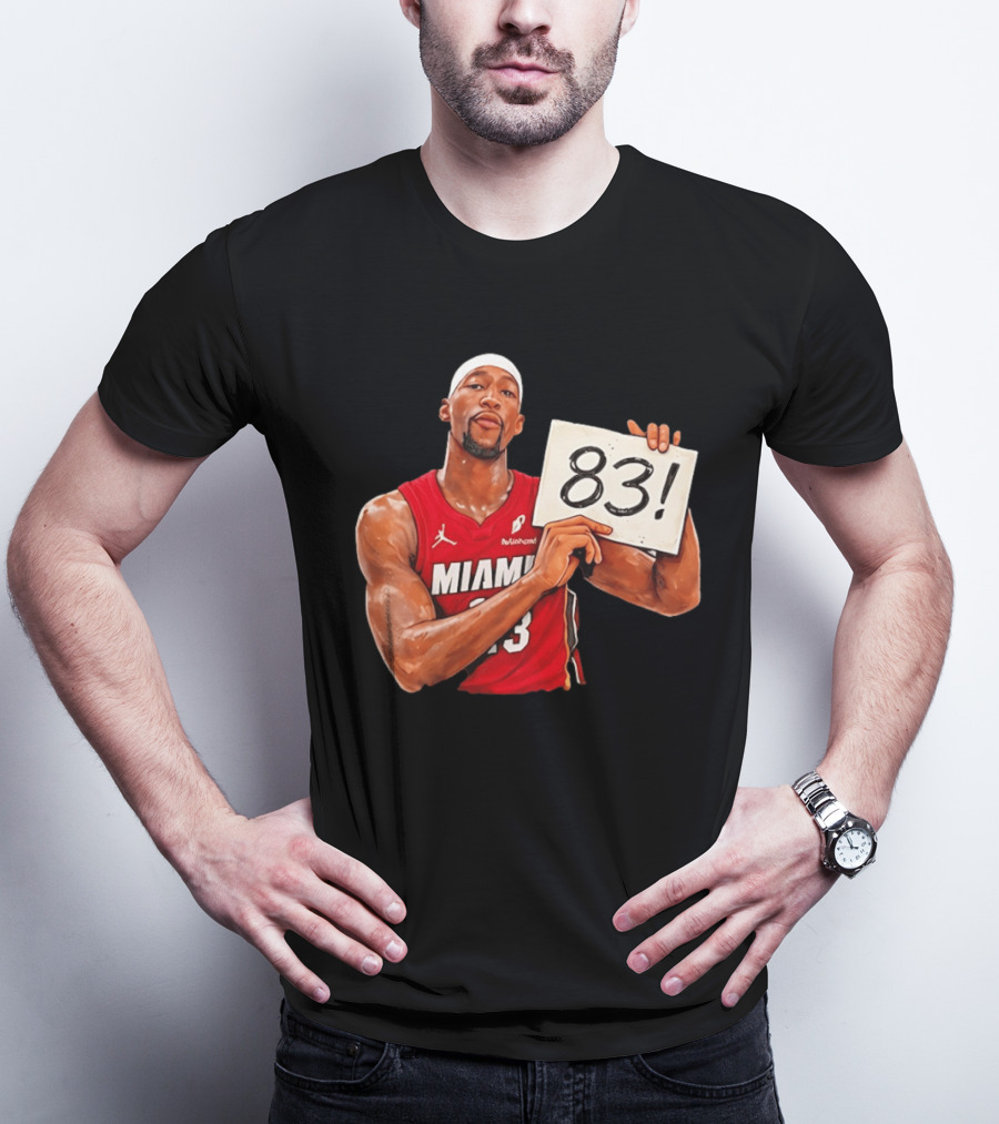Bam Adebayo Miami Heat 83 Point Game Sign T-Shirt