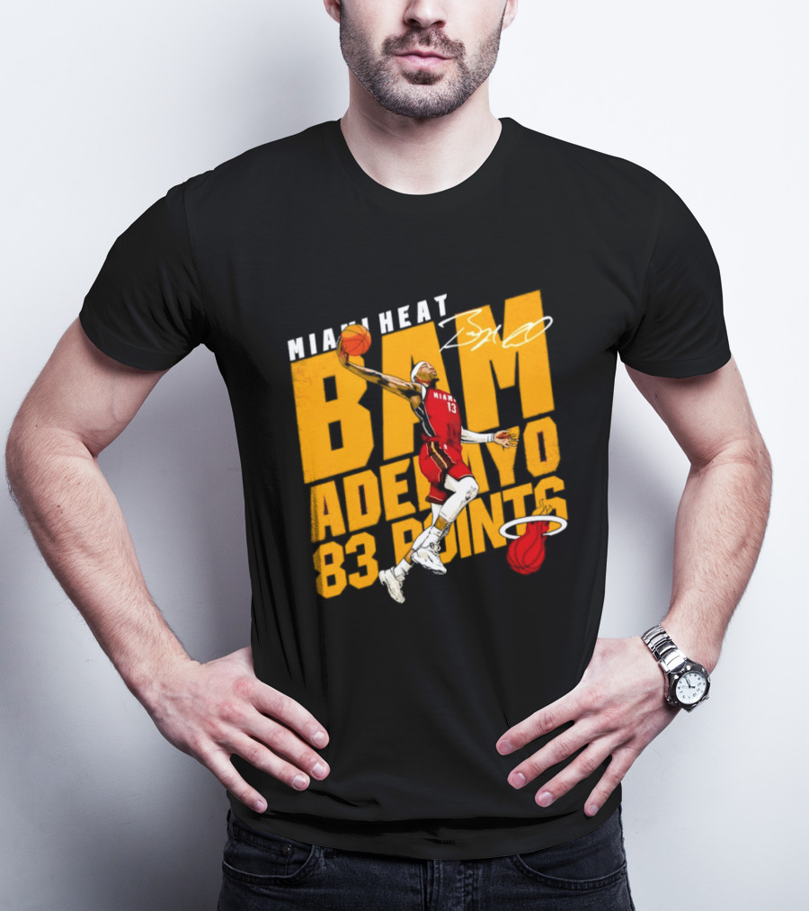 Miami Heat Bam Adebayo 83 Points Basketball Dunk T-Shirt