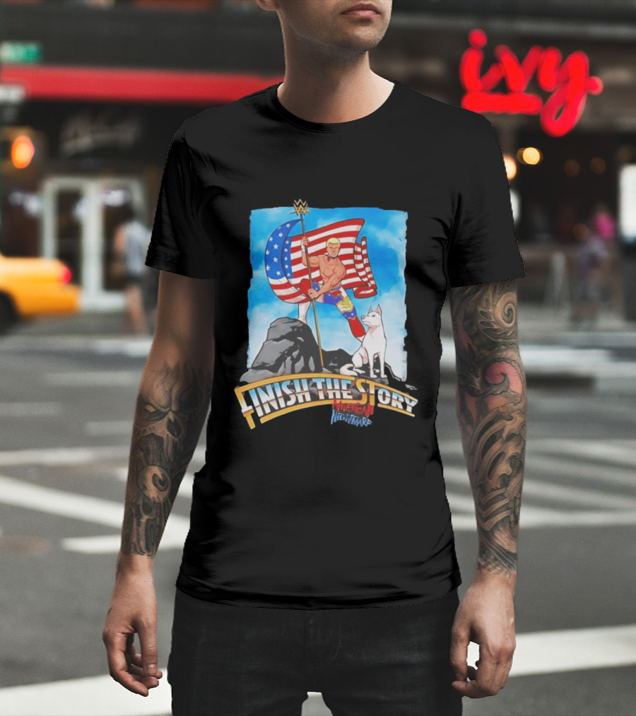 Cody Rhodes Finish The Story American Nightmare WWE Flag T-Shirt