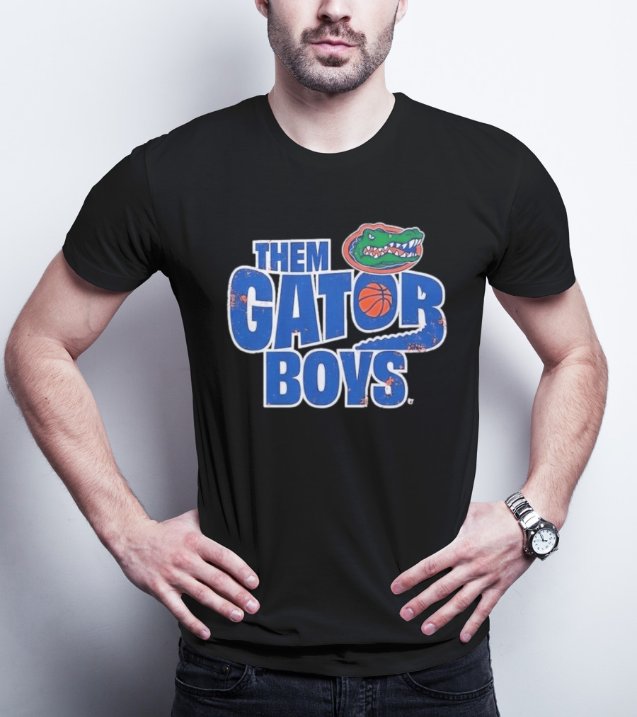 Them Gator Boys Florida Basketball Gator Logo And Ball T-Shirt