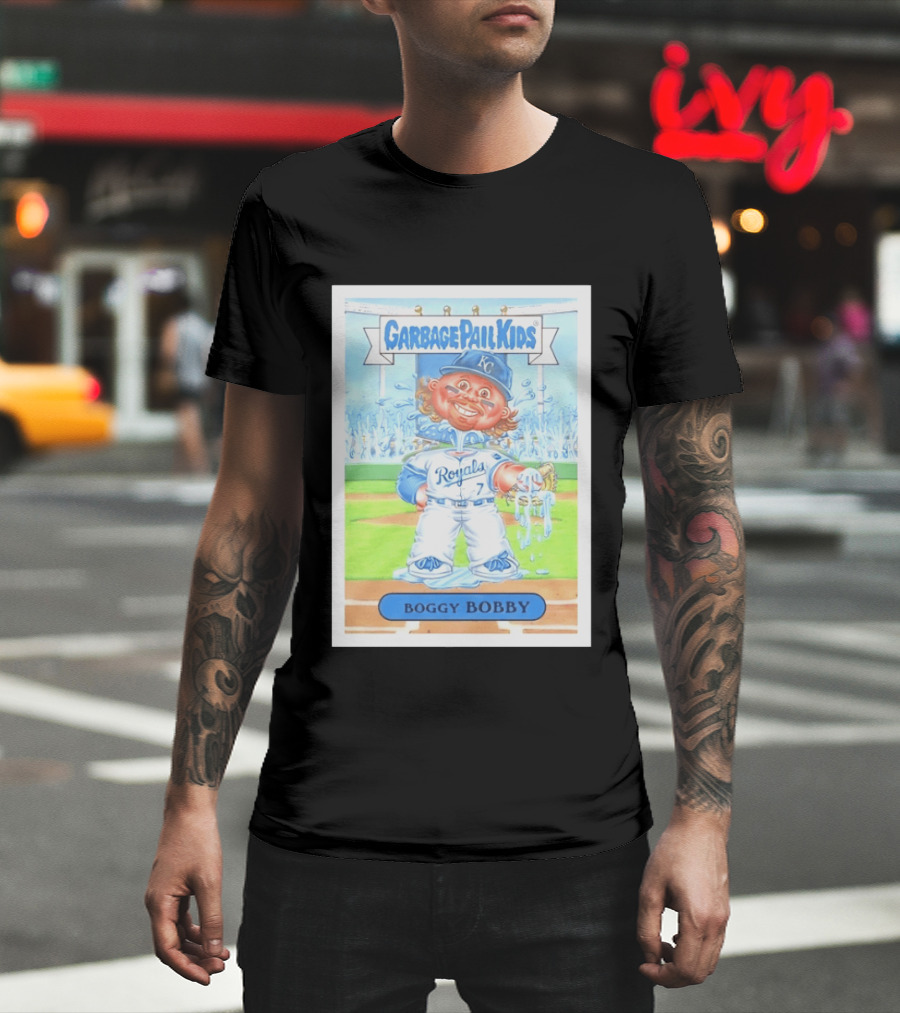 Garbage Pail Kids Boggy Bobby Royals KC Baseball Card T-Shirt