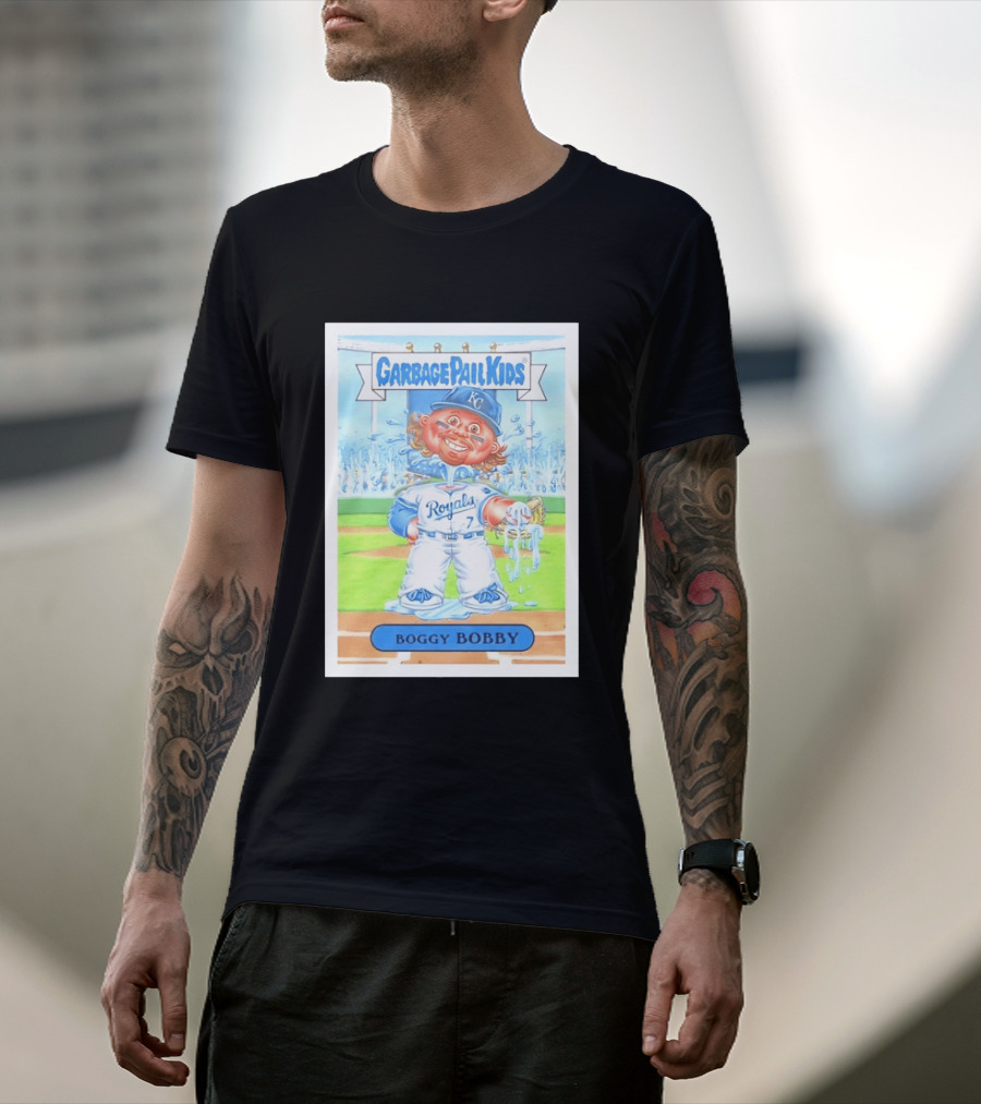 Garbage Pail Kids Boggy Bobby Royals KC Baseball Card T-Shirt