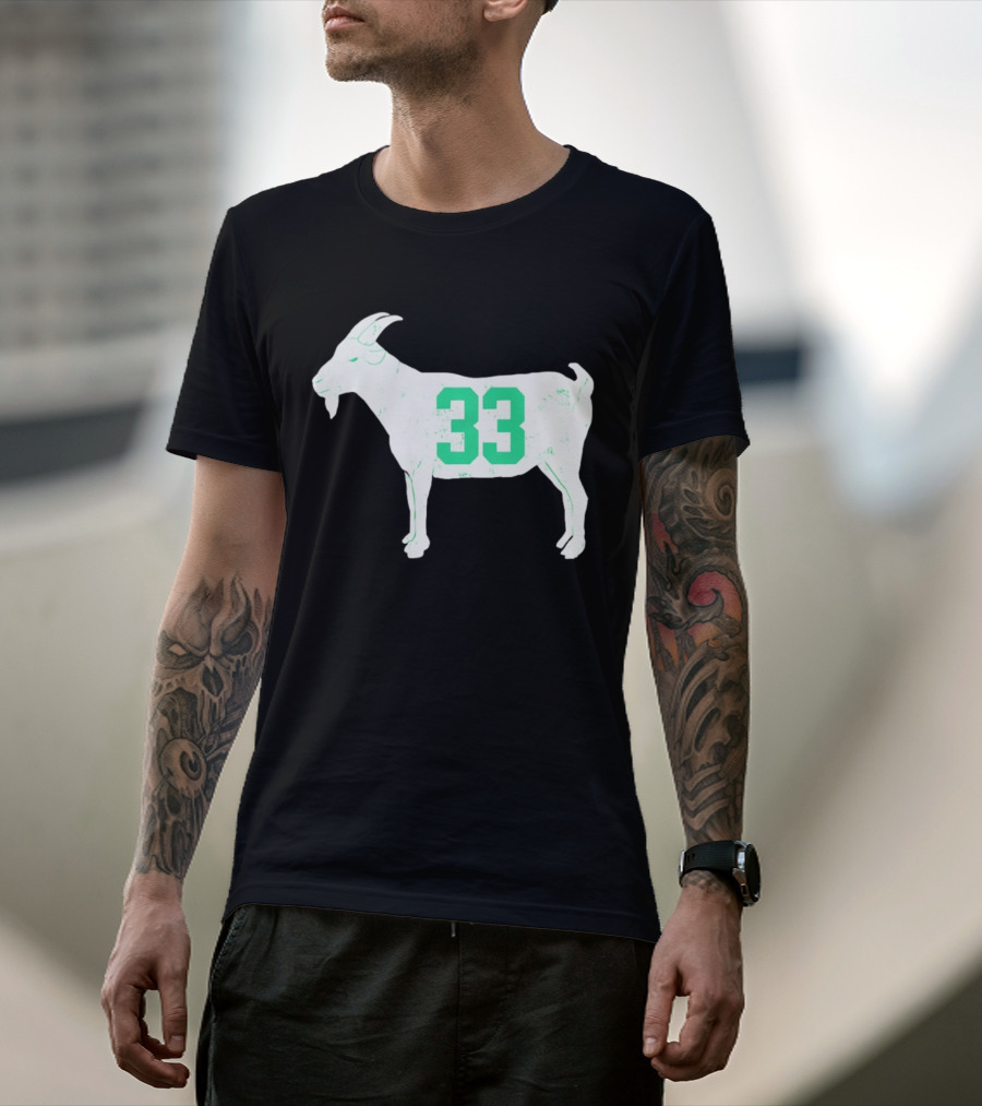 Larry Bird Goat 33 Boston Celtics St Patrick's Day Basketball T-Shirt