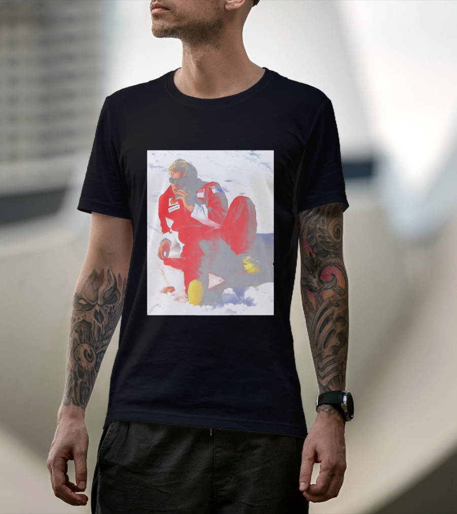 Ice Man Kimi Raikkonen F1 Ferrari Team Racing Legend T-Shirt