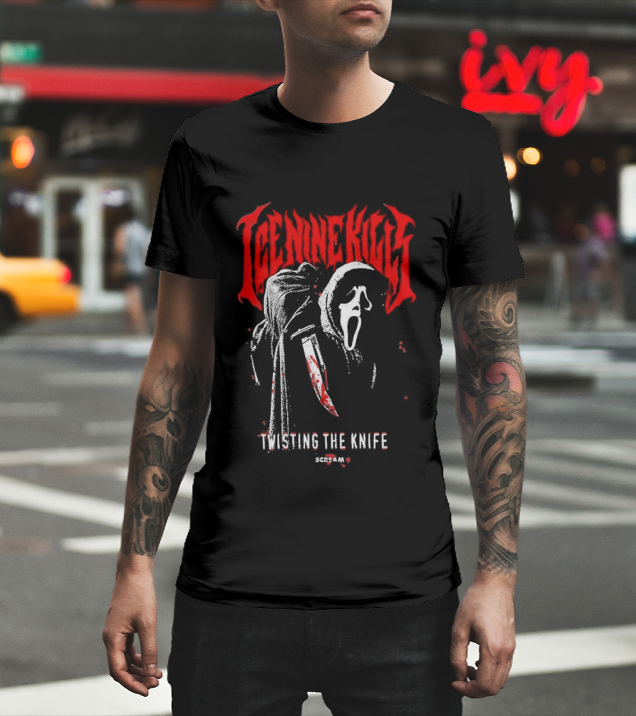 Ice Nine Kills Twisting The Knife Ghostface Scream 7 T-Shirt