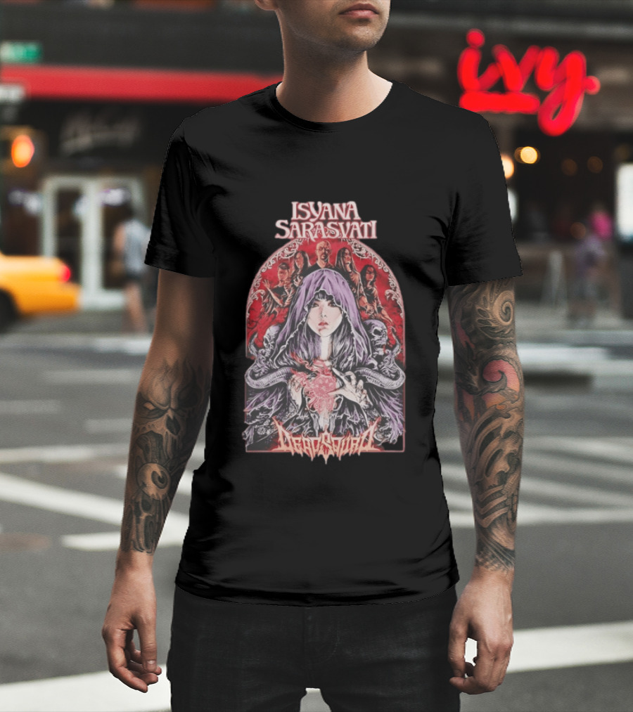 Isyana Sarasvati Deadsquad Collaboration Gothic Band T-Shirt