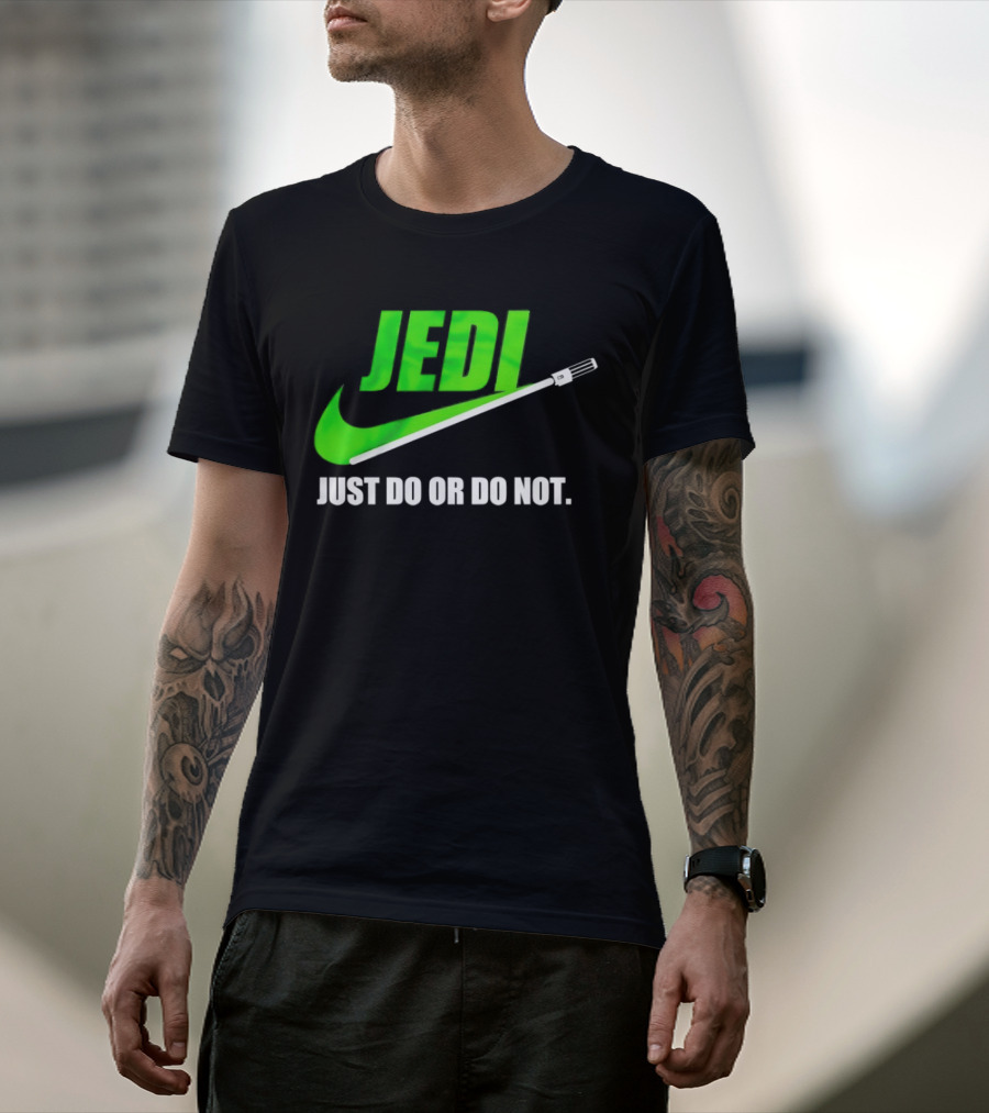 Jedi Just Do Or Do Not Lightsaber Swoosh T-Shirt