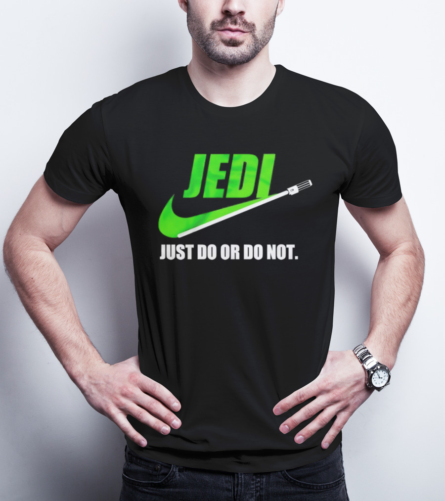Jedi Just Do Or Do Not Lightsaber Swoosh T-Shirt