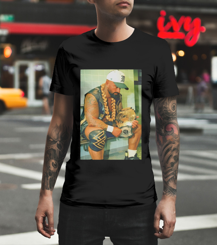 Kobe Carter Colby Carter Pro Wrestling Championship Belt And Beaded Necklace T-Shirt