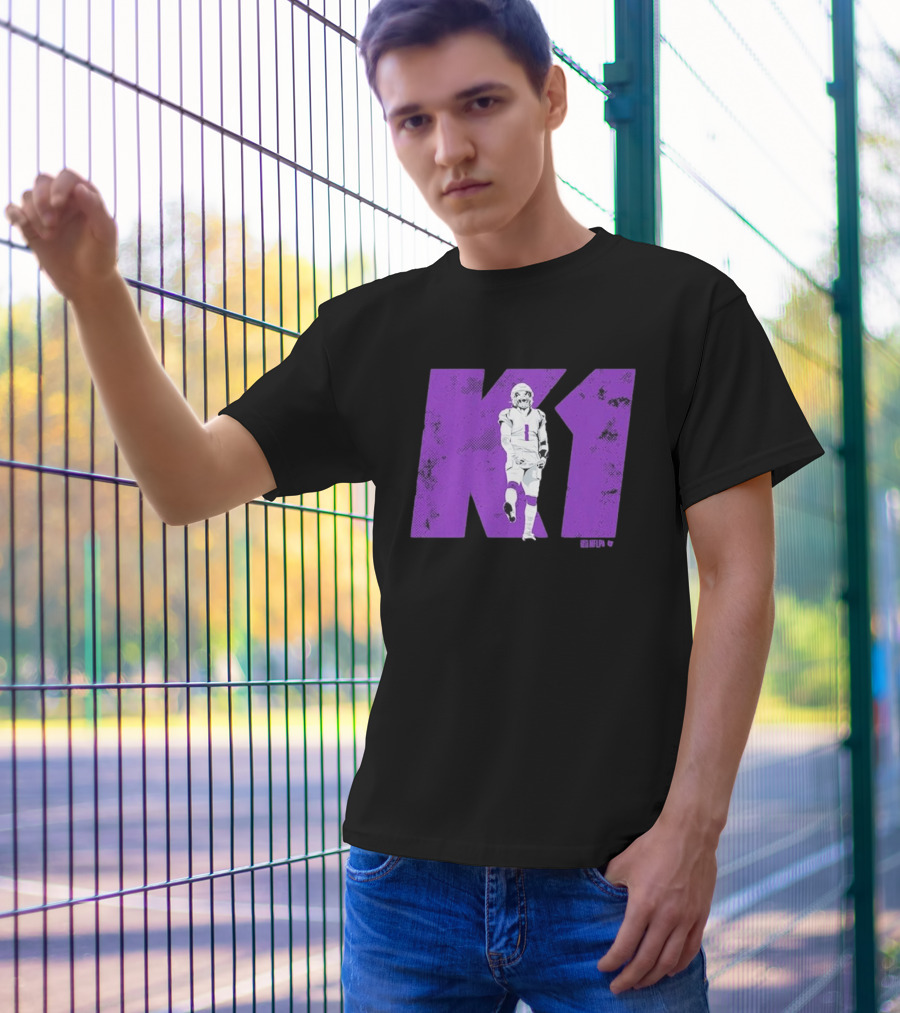Kyler Murray K1 Purple Football Minnesota Player T-Shirt