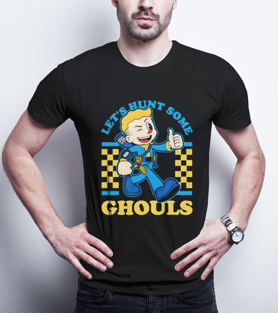 Let's Hunt Some Ghouls Vault Boy Thumbs Up Adventure T-Shirt