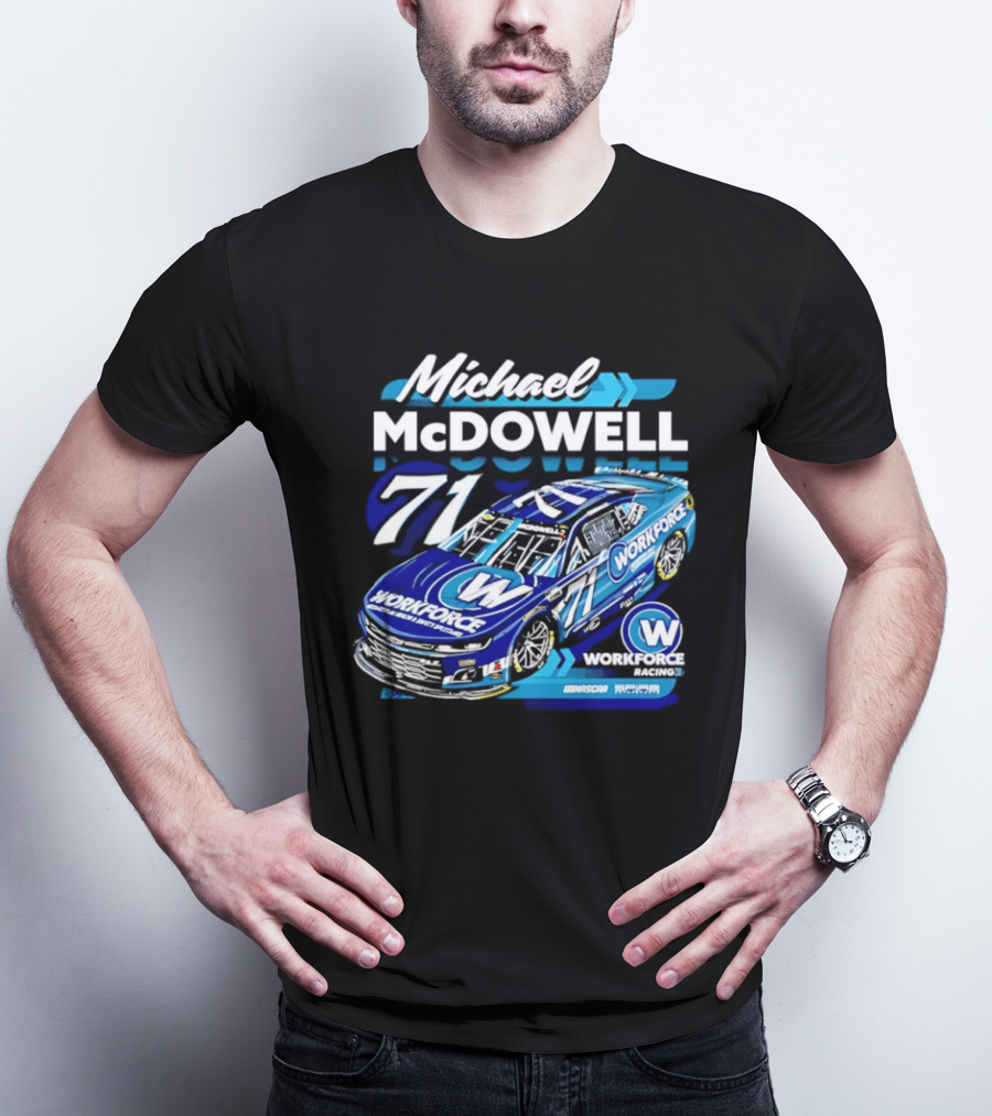 Michael McDowell 71 Workforce Racing Car NASCAR Team Racing T-Shirt