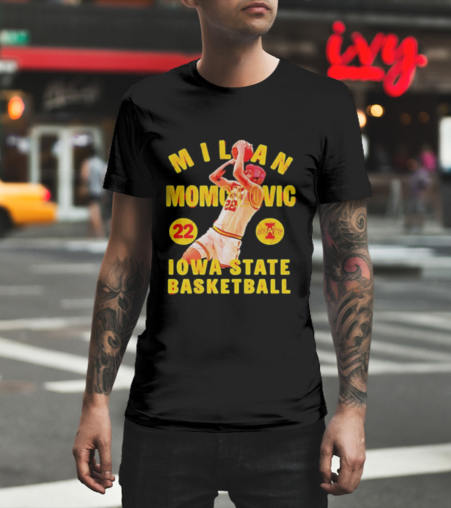 Milan Momcilovic 22 Iowa State Cyclones Basketball State 2026 T-Shirt