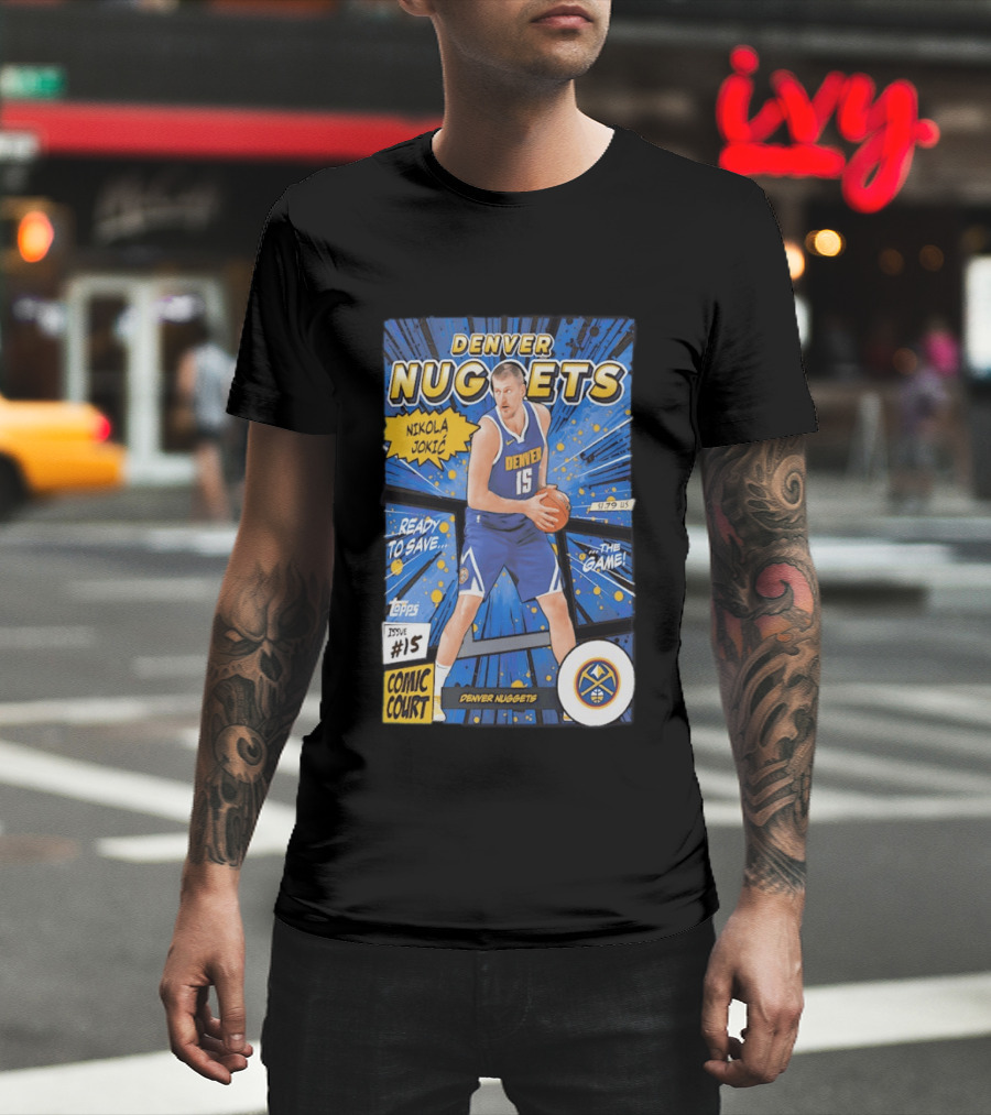 Denver Nuggets Nikola Jokic Comic Court Issue 15 T-Shirt