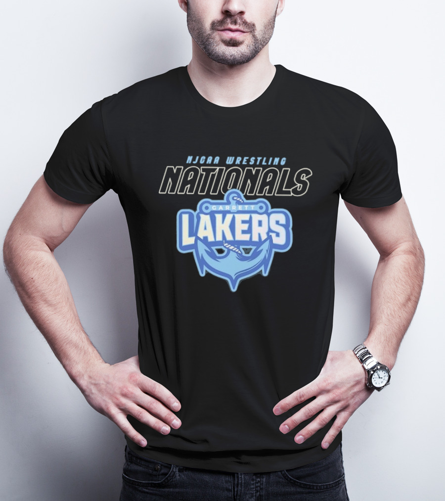 NJCAA Wrestling Nationals Garrett Lakers Anchor T-Shirt