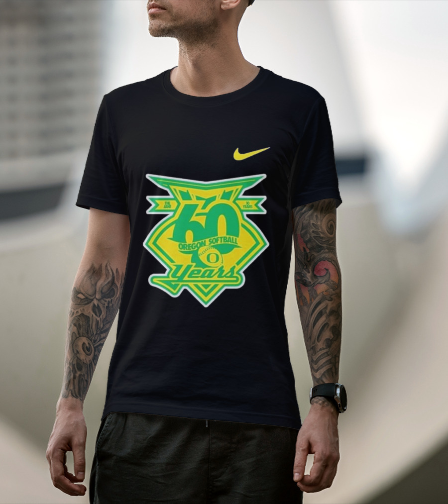 Nike Oregon Softball 60 Years Anniversary T-Shirt