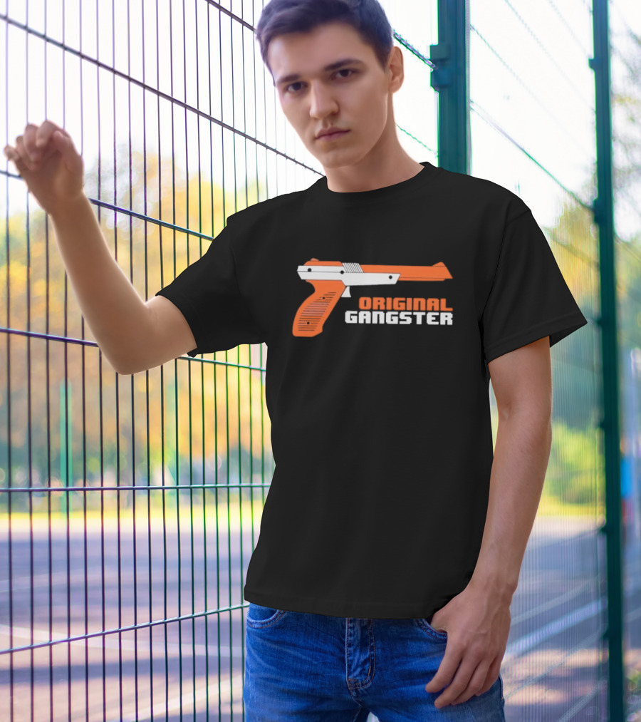 Original Gangster Orange Video Game Zapper Gun T-Shirt