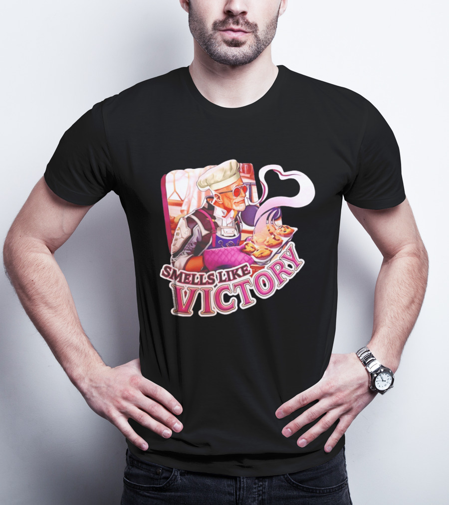Smells Like Victory Chef Holding Tray Of Freshly Baked Pies In Futuristic Kitchen T-Shirt