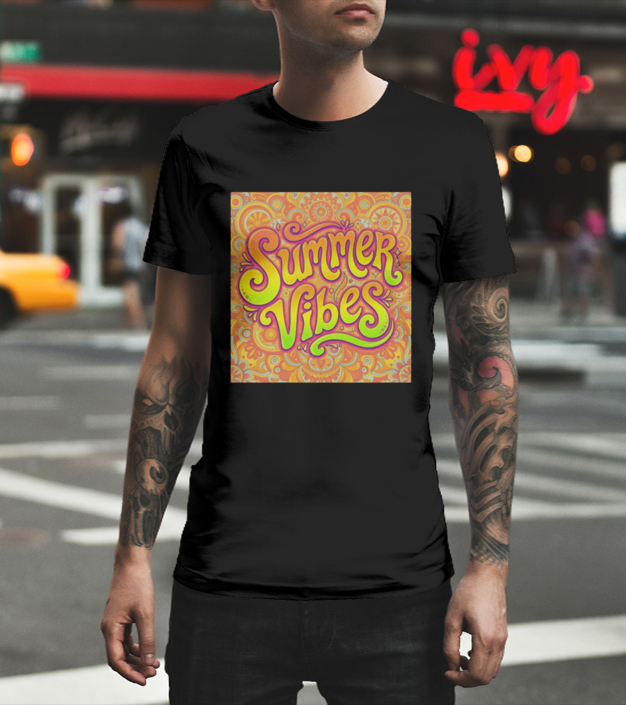 Summer Vibes Psychedelic Groove Floral T-Shirt