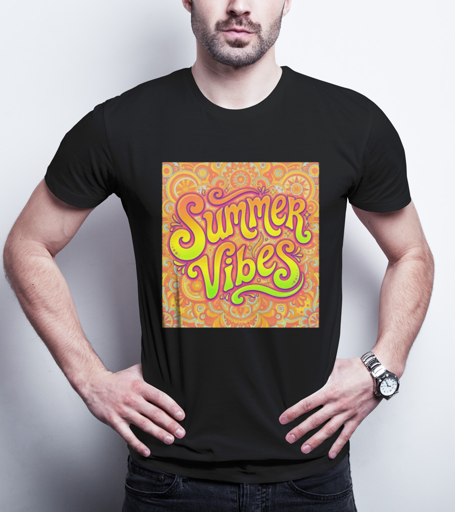 Summer Vibes Psychedelic Groove Floral T-Shirt