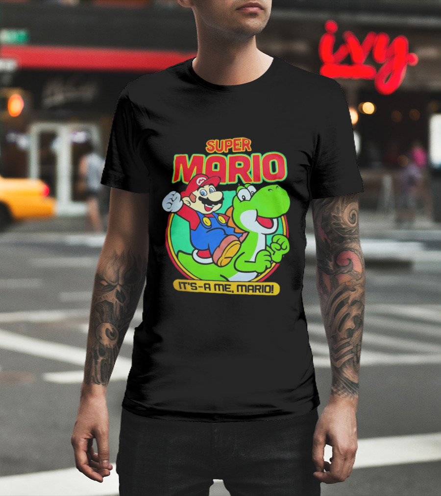 Super Mario Yoshi It's A Me Mario Nostalgic Adventure T-Shirt