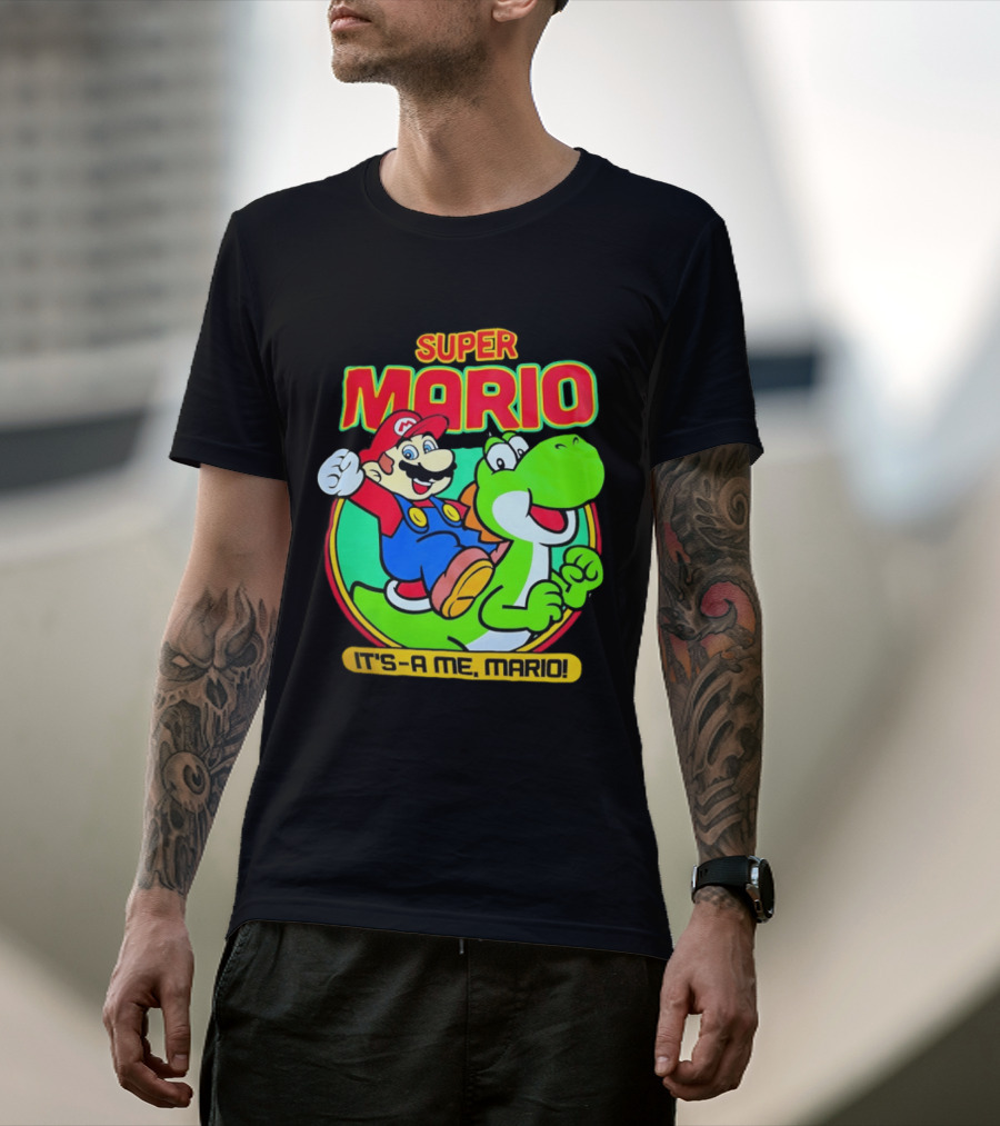 Super Mario Yoshi It's A Me Mario Nostalgic Adventure T-Shirt