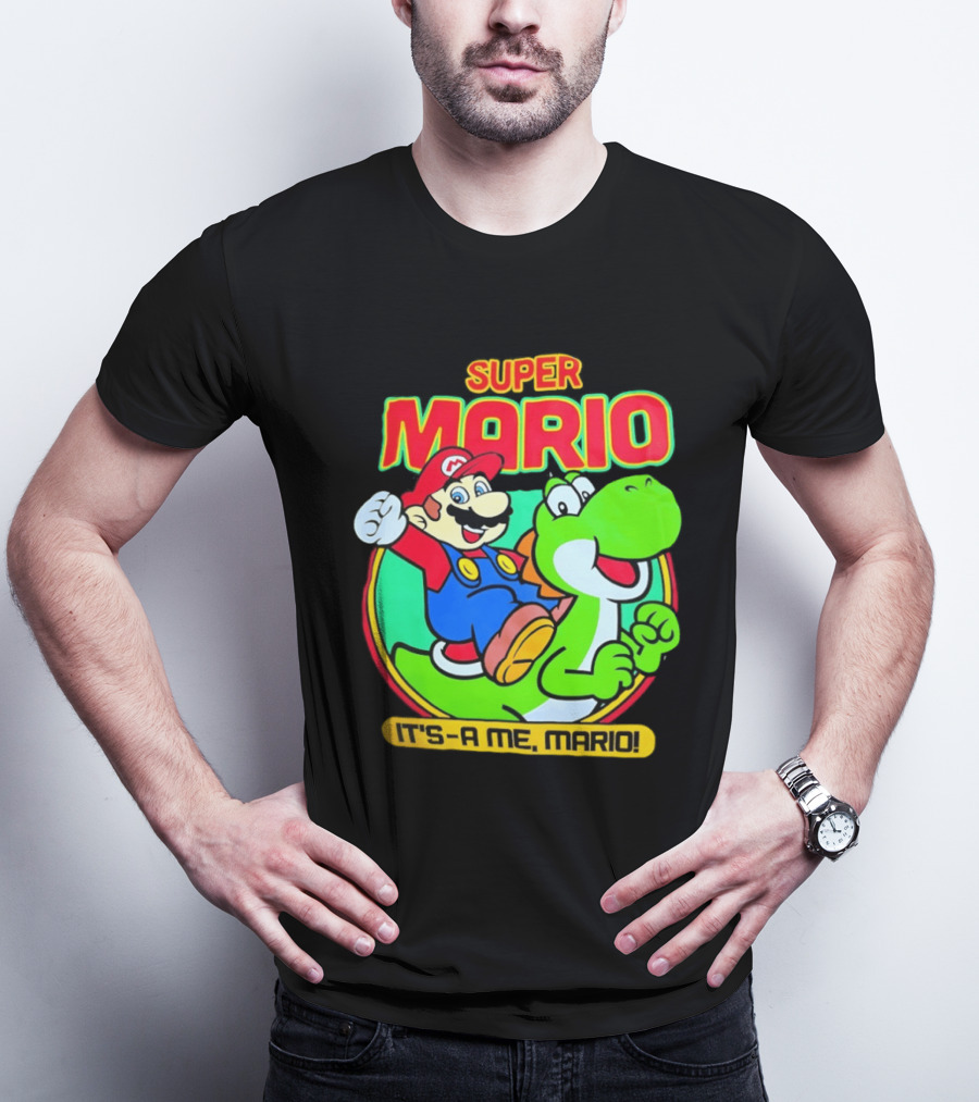 Super Mario Yoshi It's A Me Mario Nostalgic Adventure T-Shirt