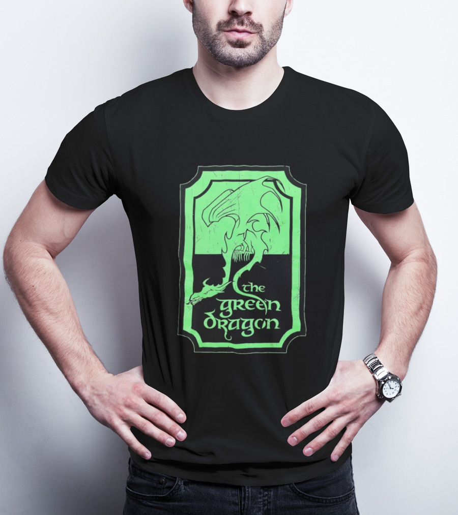 The Green Dragon Lord Of The Rings Fantasy Tavern T-Shirt