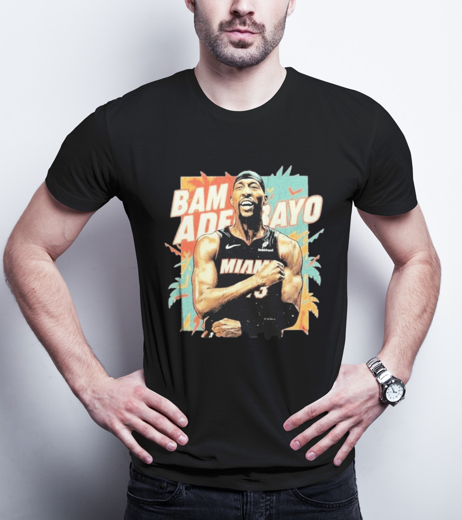 Bam Adebayo Miami Basketball NBA Star Tropical Vibes T-Shirt