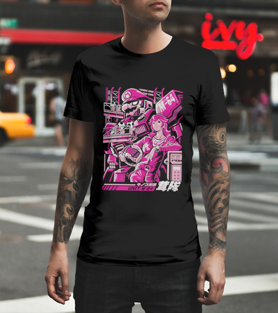 Unit M 64 Mario Mech M 64 Princess Peach T-Shirt