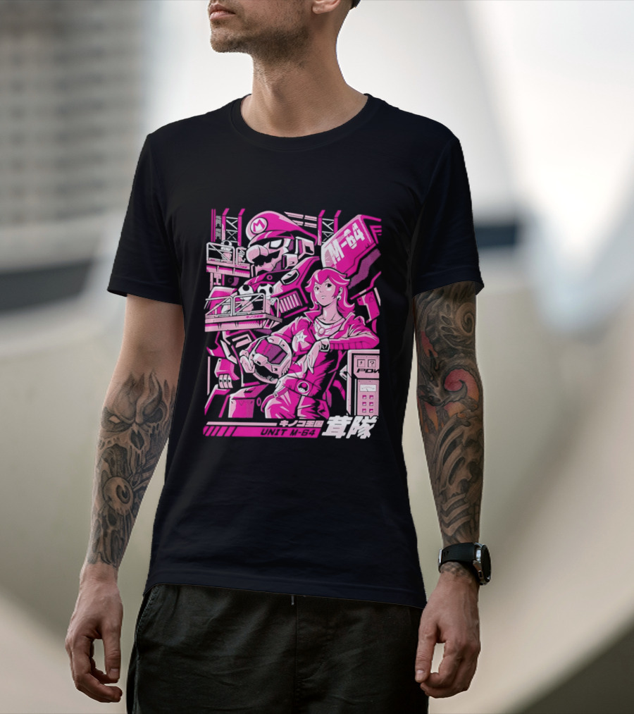 Unit M 64 Mario Mech M 64 Princess Peach T-Shirt