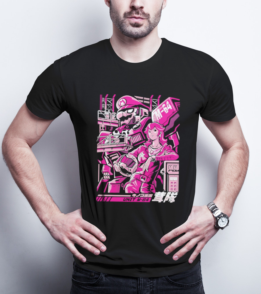 Unit M 64 Mario Mech M 64 Princess Peach T-Shirt