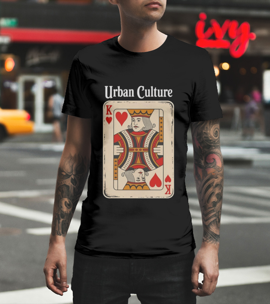 Urban Culture King Of Hearts Card T-Shirt