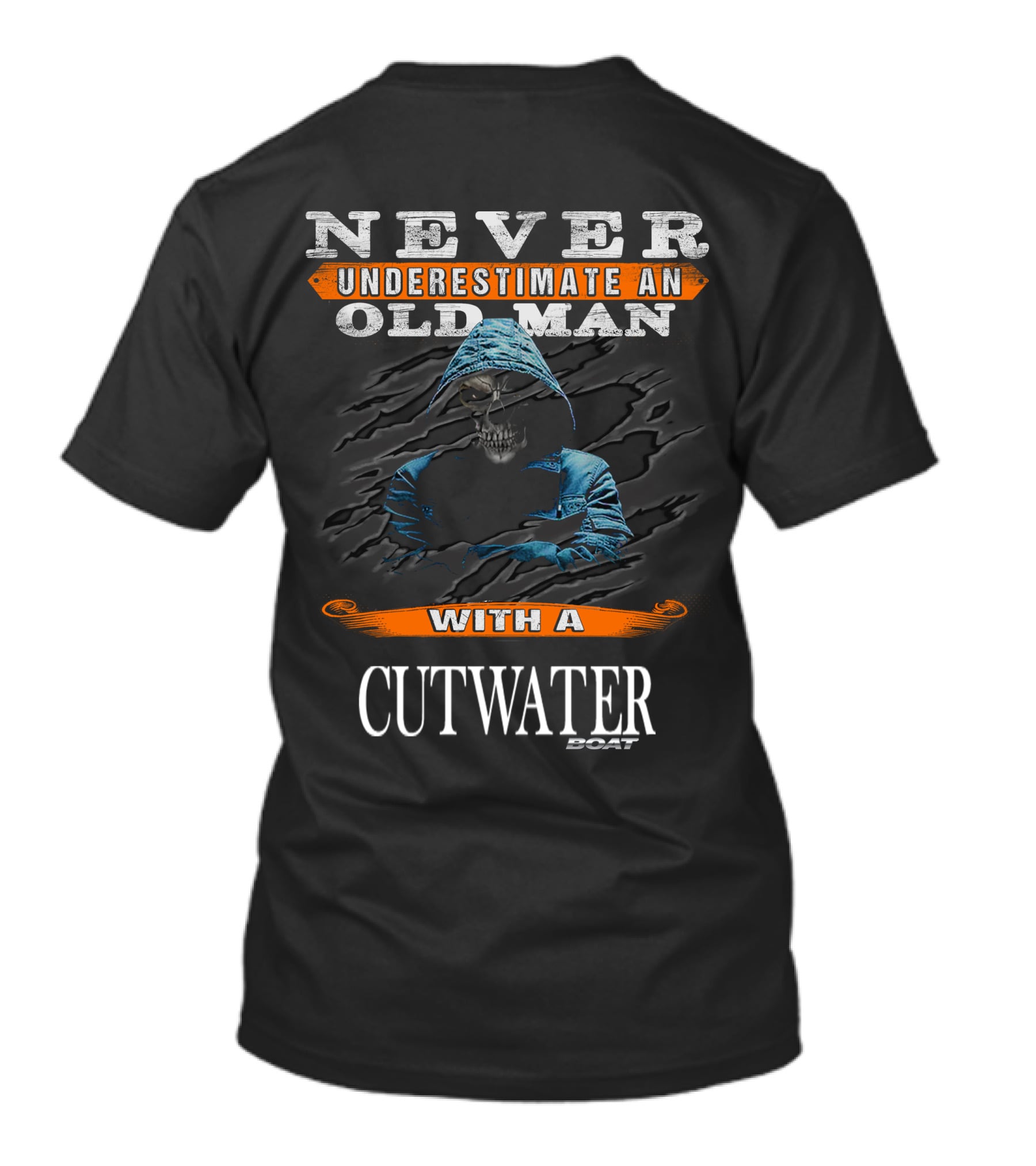 Never Underestimate An Old Man With A Cutwater Boat T-Shirt