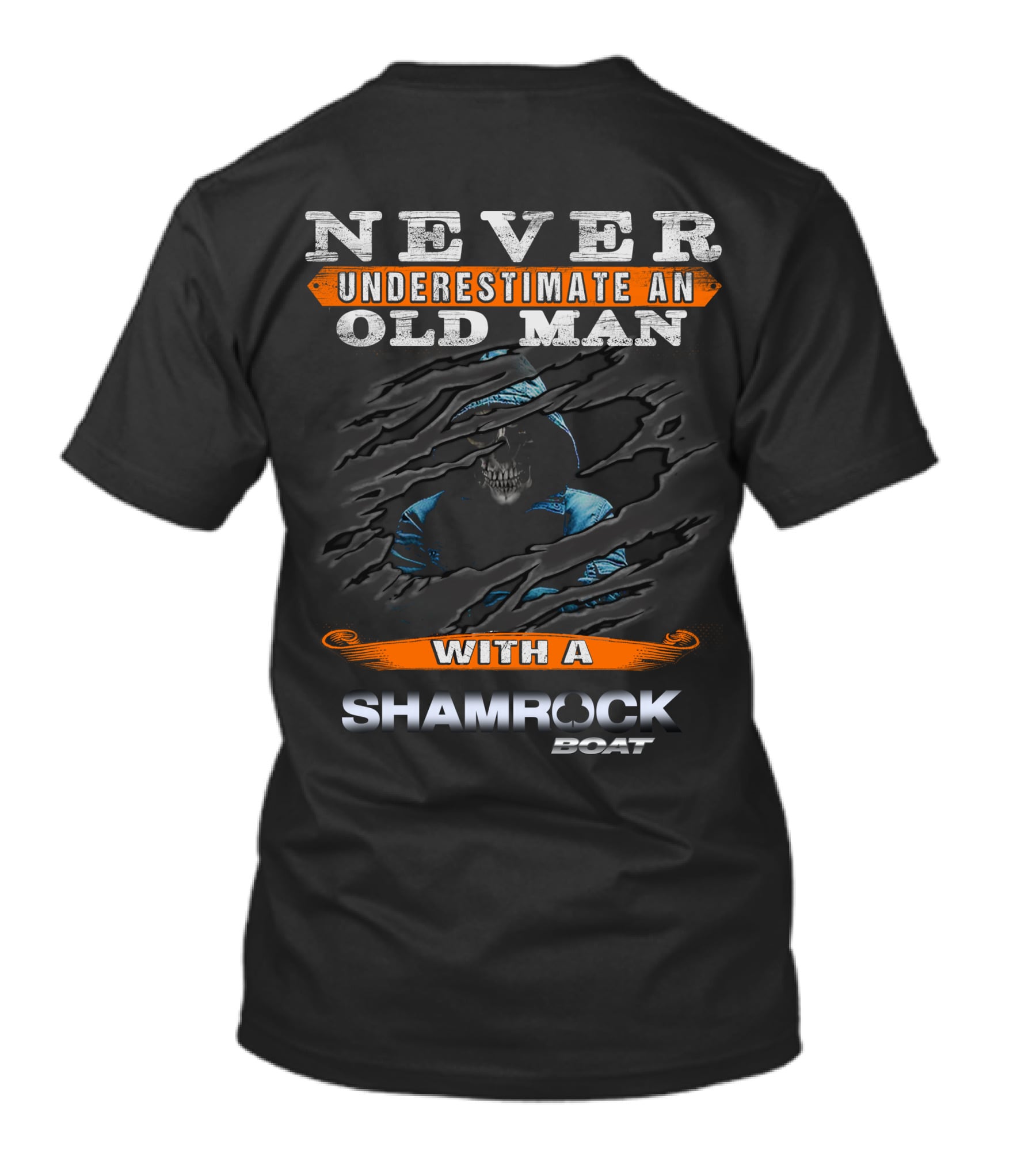 NEVER UNDERESTIMATE AN OLD MAN WITH A SHAMROCK BOAT T-Shirt
