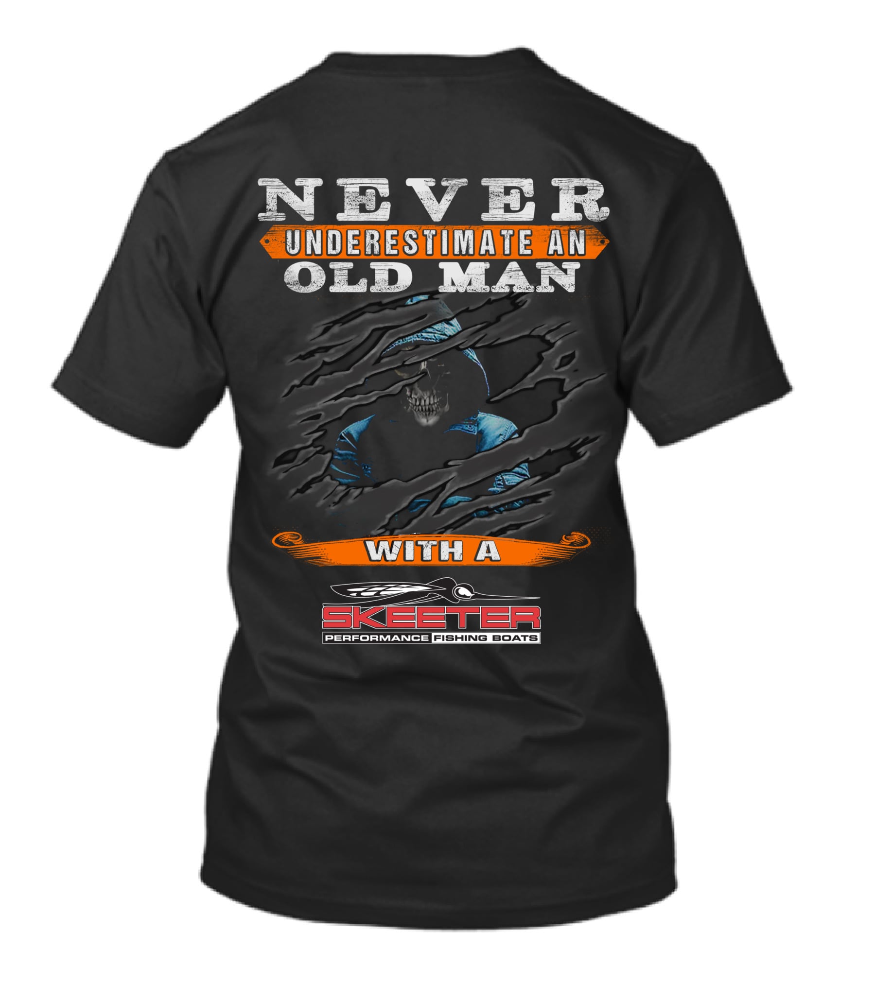 Never Underestimate An Old Man With A Skeeter Performance Fishing Boats T-Shirt