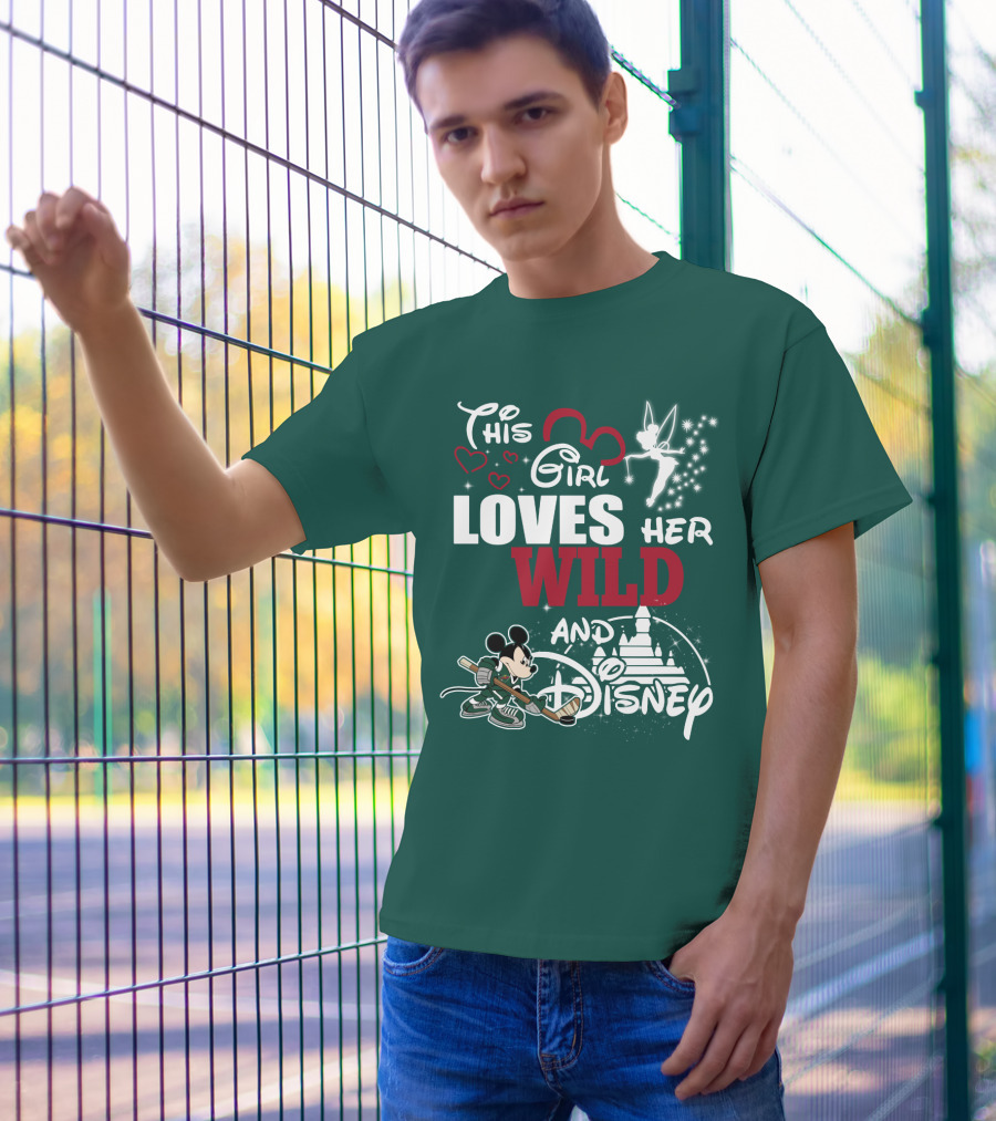 This Girl Loves Her Minnesota Wild And Disney T-Shirt