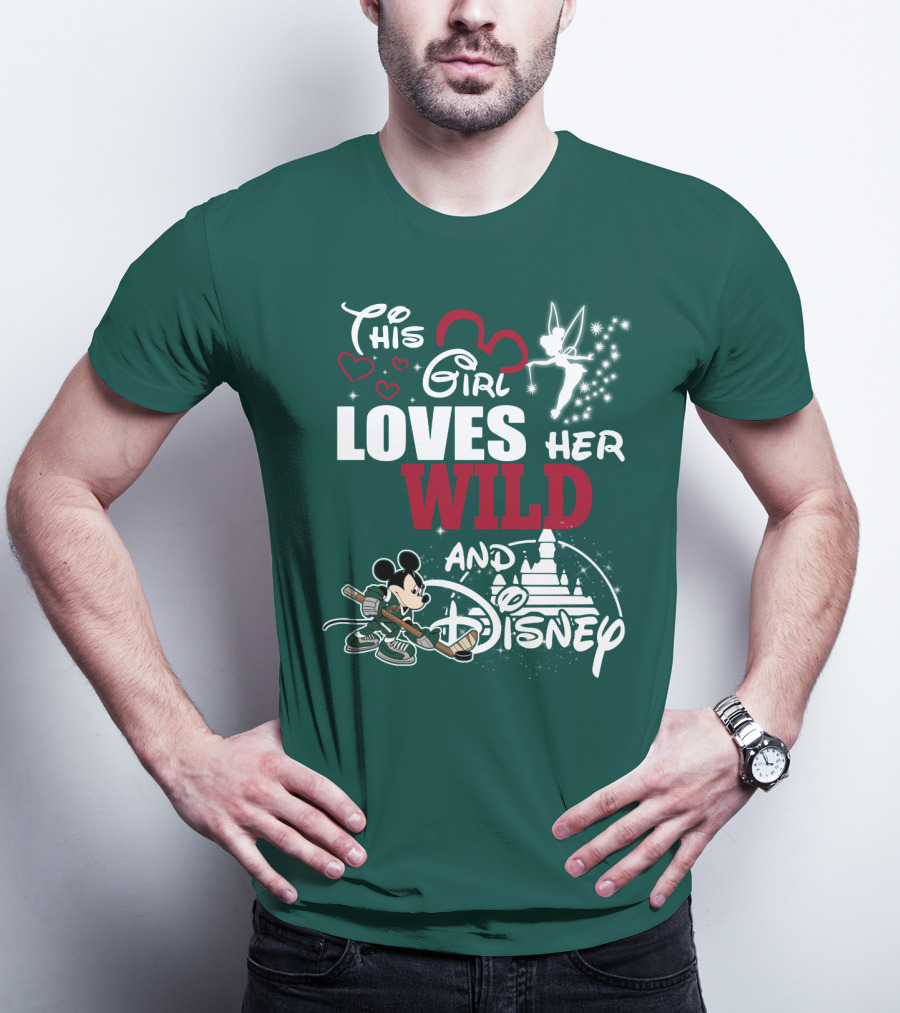 This Girl Loves Her Minnesota Wild And Disney T-Shirt