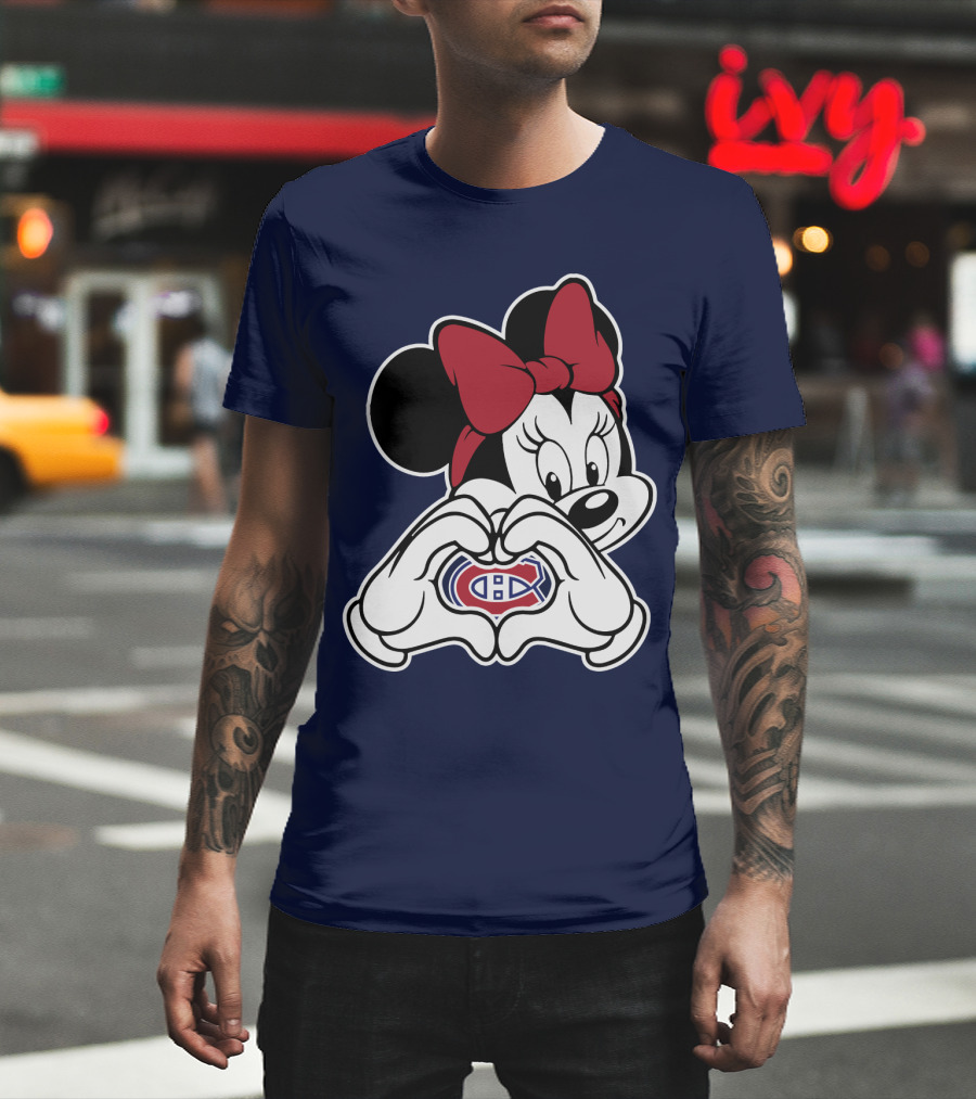 Minnie Heart Hands Montreal Canadiens T-Shirt