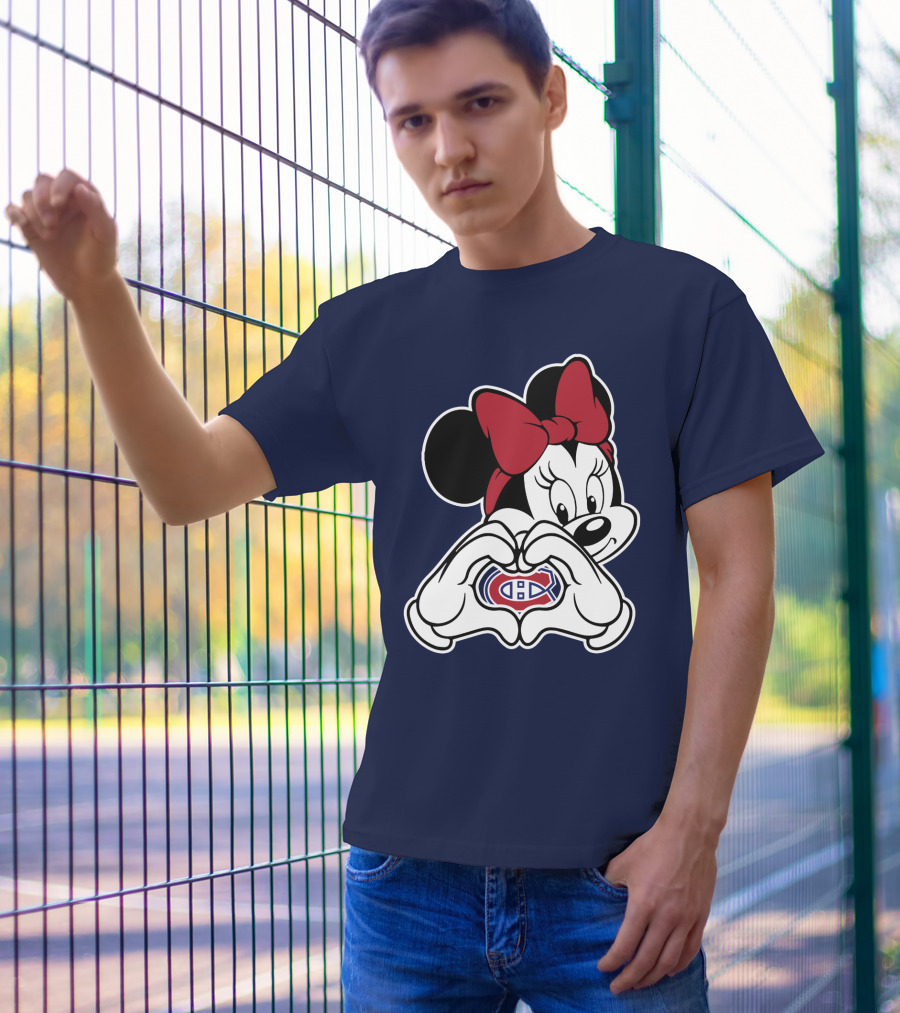 Minnie Heart Hands Montreal Canadiens T-Shirt
