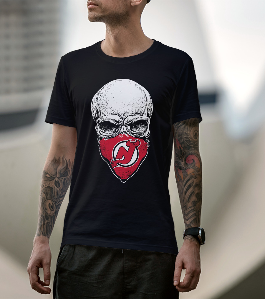New Jersey Devils Skull Bandana T-Shirt
