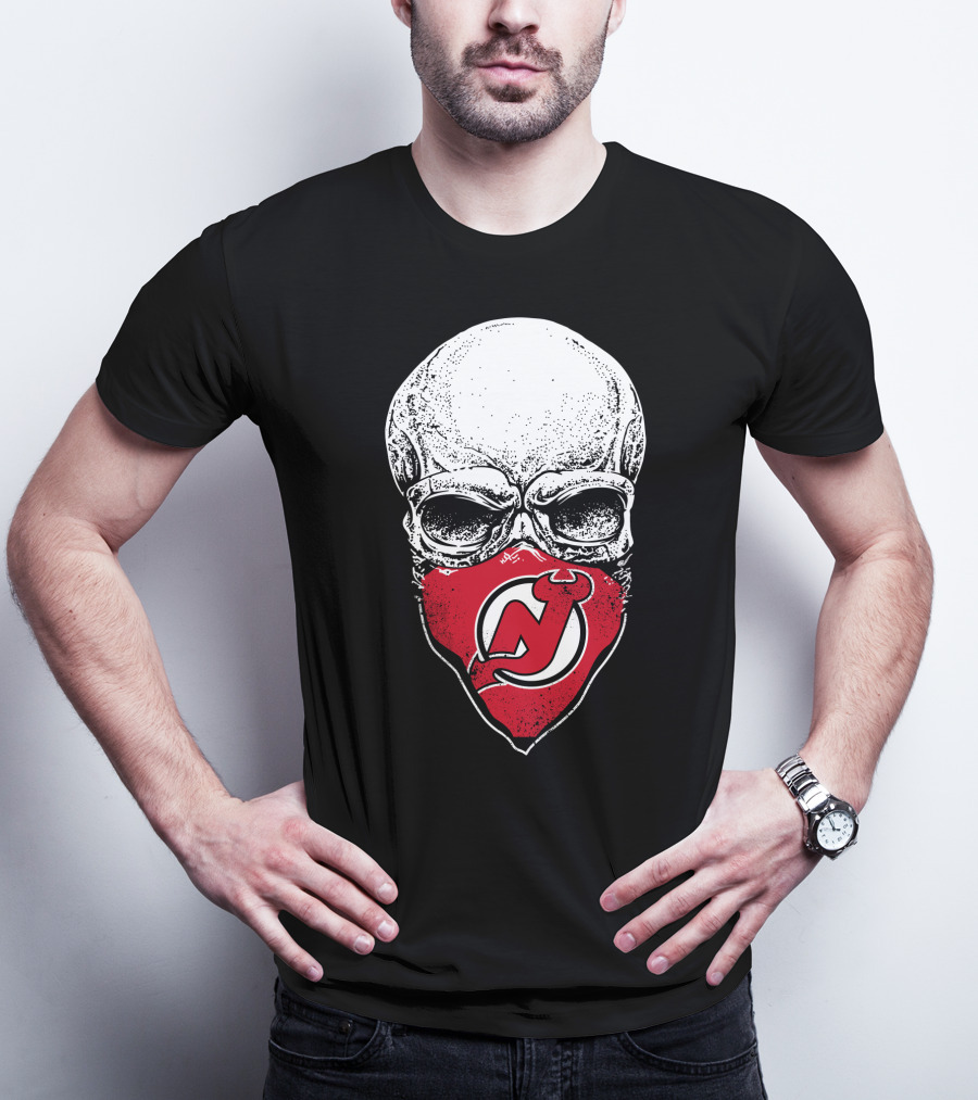 New Jersey Devils Skull Bandana T-Shirt