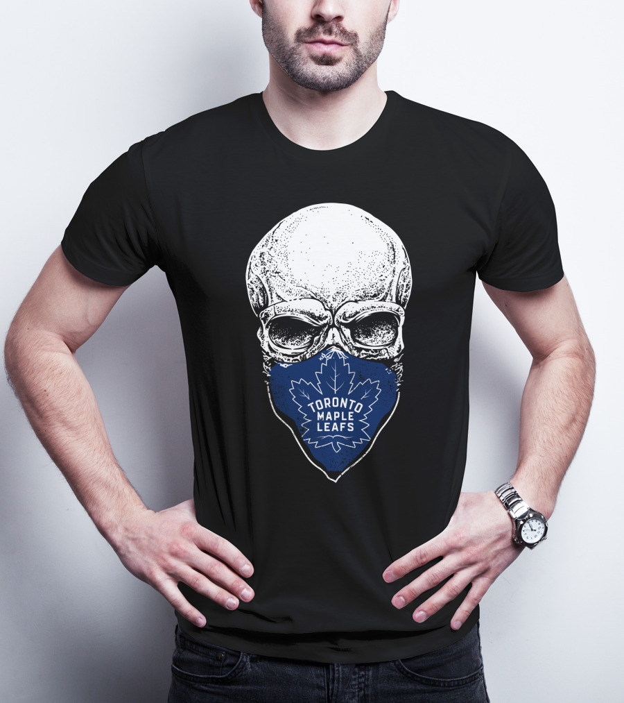Toronto Maple Leafs Skull Face Mask T-Shirt